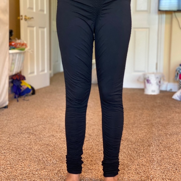 Pants & Jumpsuits | Scrunched Black Leggings Nwt | Poshmark